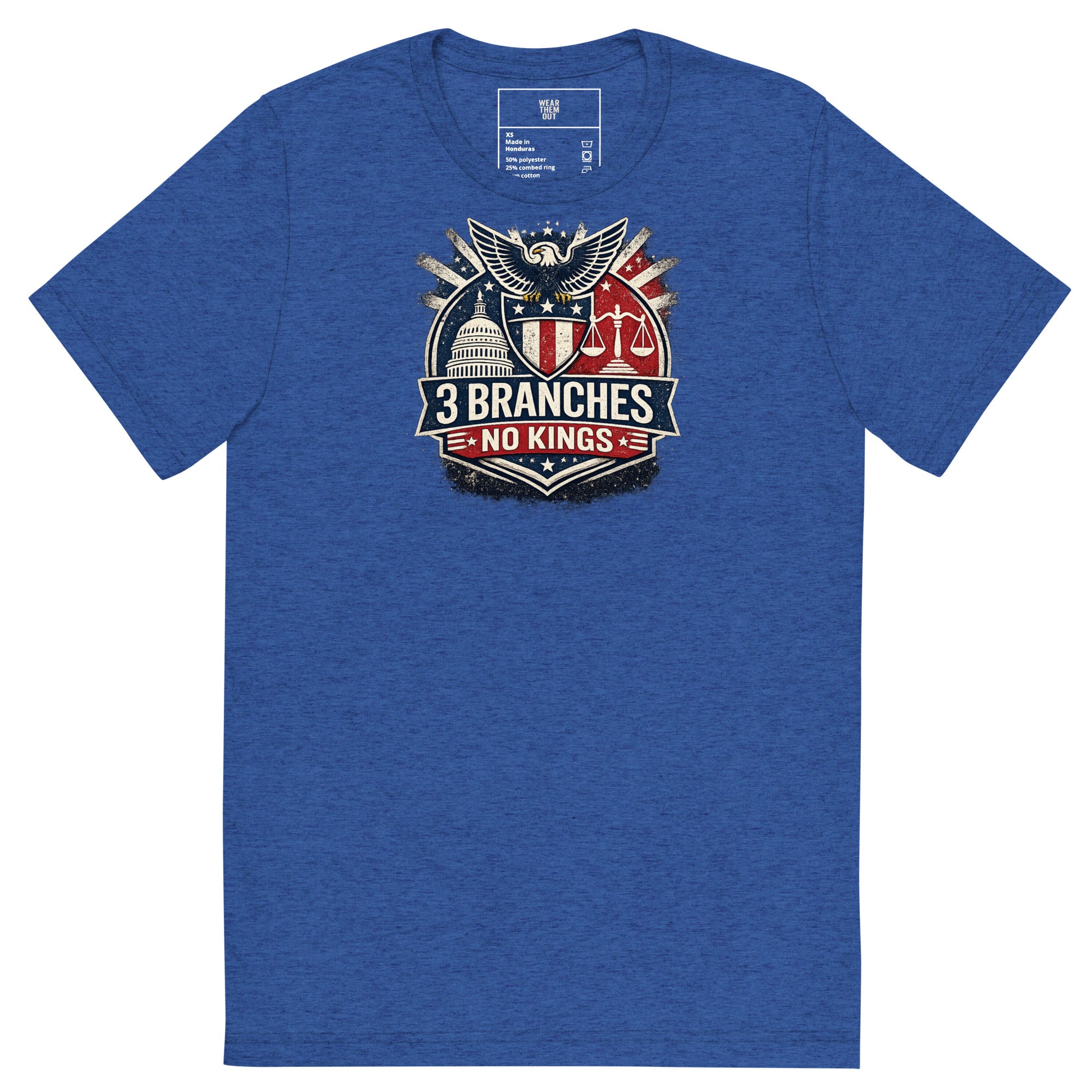 3 Branches, No Kings Unisex T-Shirt - 2026 – Wear Them Out, LLC